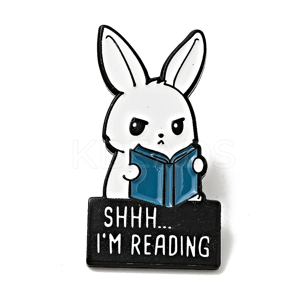 Wholesale Word Shhh I'm Reading Enamel Pin - KBeads.com