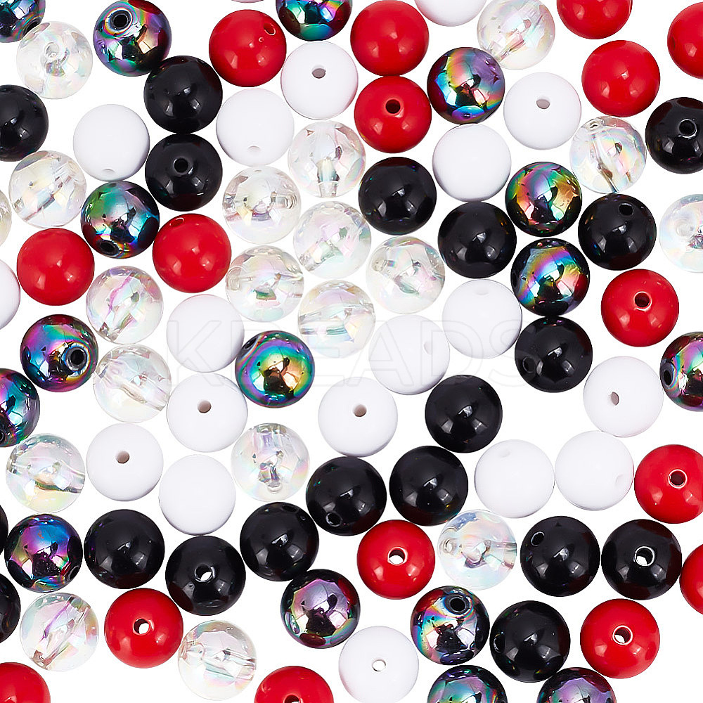 Wholesale 100Pcs 5 Style Transparent & Opaque Acrylic Beads - KBeads.com